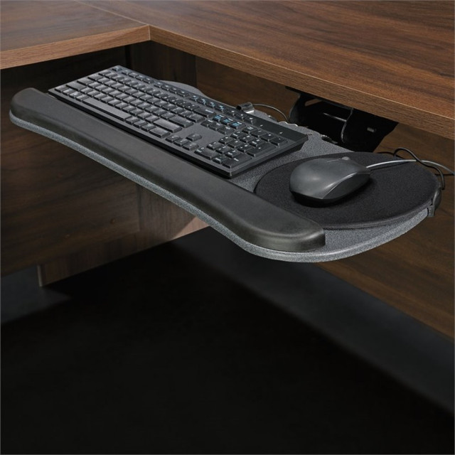 Pemberly Row Slim Profile Articulating Keyboard Tray in Black ...