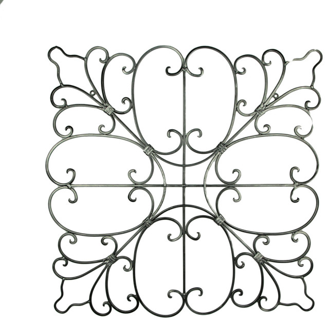 Silver Elegance Decorative Metal Scrollwork Wall Sculpture, Small ...