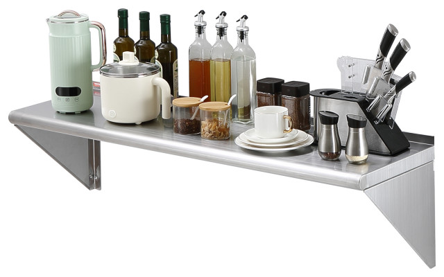 VEVOR 48"x14" Stainless Steel Wall Mounted Shelf Kitchen Restaurant ...