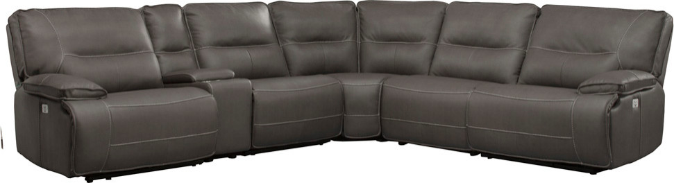 6 Piece Modular Power Reclining Sectional With Power Adjustable ...