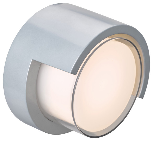 Geo LED Wall Fixture in Silica/Matte Black - Transitional - Outdoor ...