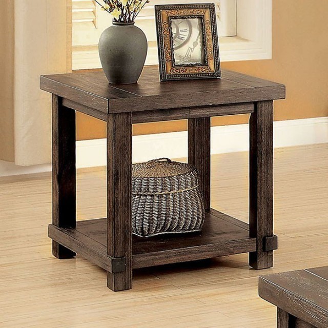 End table, Dark Walnut Brown - Rustic - Side Tables And End Tables - by ...