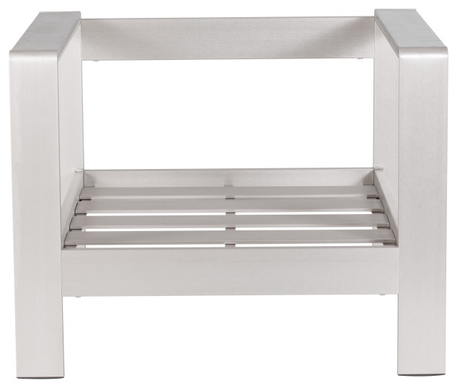 Cosmopolitan Arm Chair (Frame only) Brushed Aluminum - Contemporary ...
