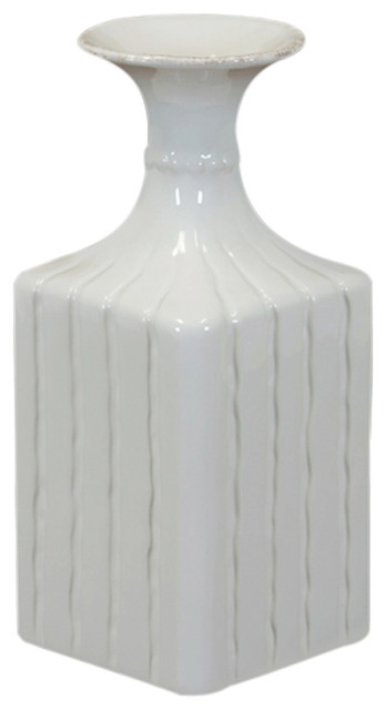 Elegant and Sophistic Design Square Shaped Ceramic Flower Pot In White ...