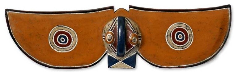 Bwa Butterfly Africa Tribal Wood Mask - Southwestern - Decorative ...
