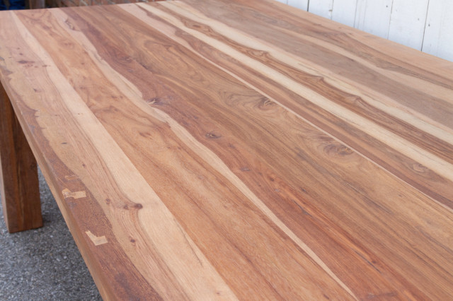 Large Reclaimed Teak Parson Dining Table - Transitional - Dining Tables ...