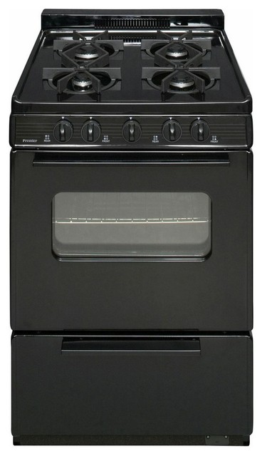 24" Cordless Battery Spark Gas Range with 3 Cu. Ft. - Contemporary ...