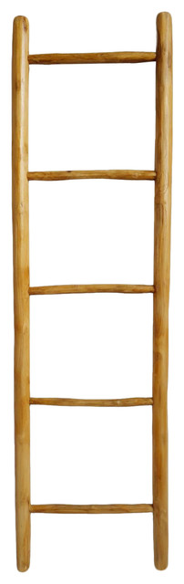 Natural Wood Stick Ladder 18 x 72 - Rustic - Ladders And Step Stools ...