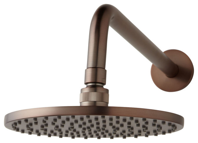 BathSelect Oil Rubbed Bronze Round Rain Shower Head - Transitional ...