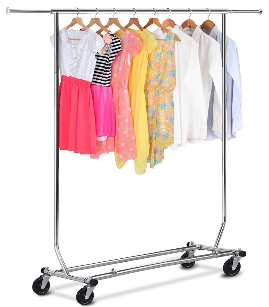 Folding Rolling Rack - Traditional - Clothes Racks - by Only Hangers ...