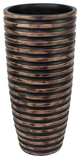 Sagebrook Home Polyresin Vase, Brown, 20" - Transitional - Vases - by ...