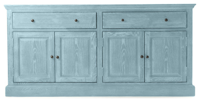 70" Traditional Oak Sideboard Buffet - Contemporary - Buffets And ...