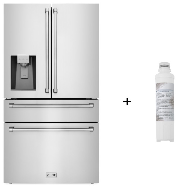ZLINE 36" Refrigerator With Water and Ice Dispenser, Stainless RFM-W-WF ...