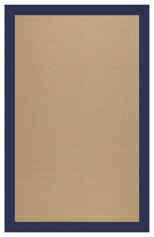 Zoe-Sisal Machine Tufted Rectangle Rug, Navy, 4'x6' - Beach Style ...