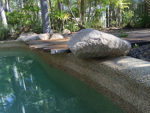 Best way to upgrade my old 'rolled edge' pebble crete pool surrounds?