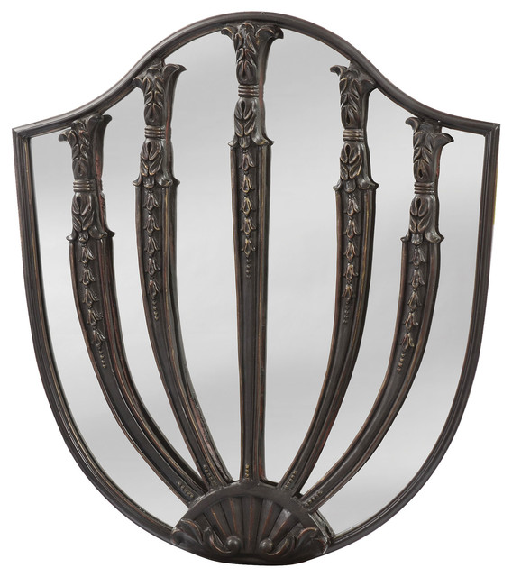 Dovecliff Roman Shield Mirror - Traditional - Wall Mirrors - by Uber ...