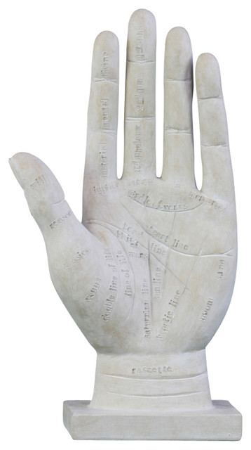Polyresin Palmistry Hand Sculpture - Contemporary - Decorative Objects ...