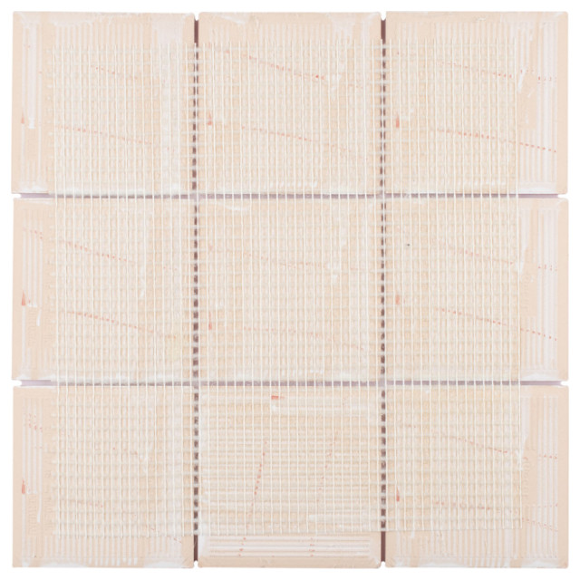 Twist Square Ceramic Wall Tile, Red Cherry, Sample - Contemporary ...