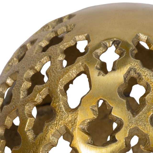 Metal, 6" Cut-Out Orb, Gold - Contemporary - Decorative Objects And ...