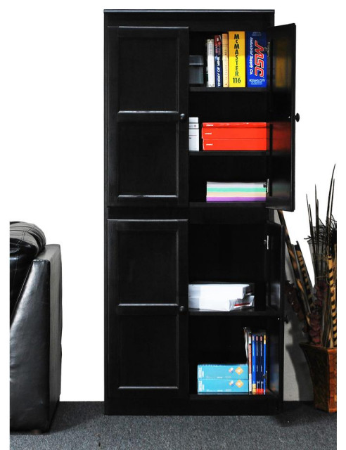 Concepts in Wood Multi-use Storage Cabinet, 5 Shelves, Espresso Finish ...