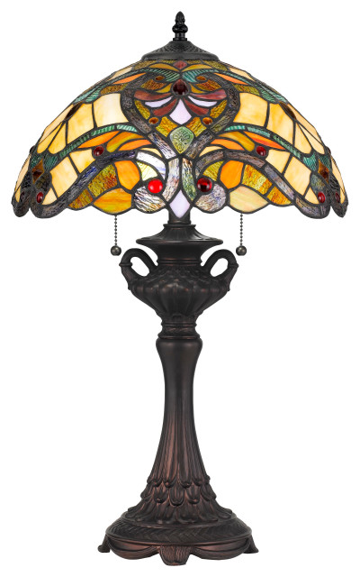 Tiffany Table Lamp With Pull Chain Switch - Victorian - Table Lamps ...