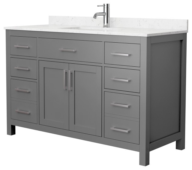 54" Single Bathroom Vanity - Transitional - Bathroom Vanities And Sink ...