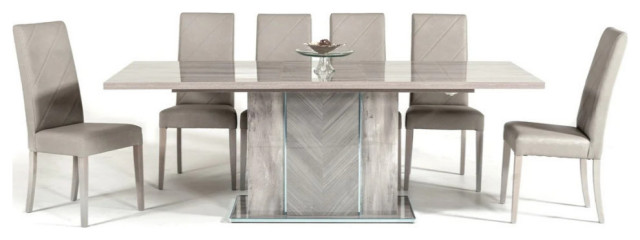 Jesse Italian Modern Gray Extendable Dining Table - Contemporary ...