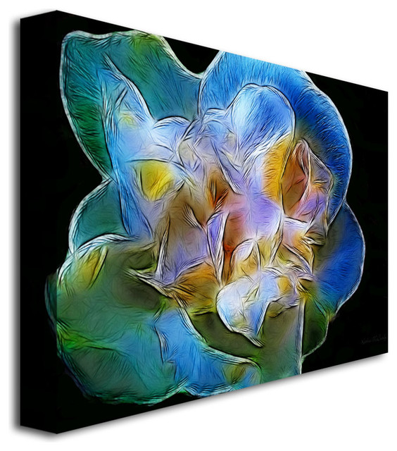 'Big Blue Flower' Canvas Art by Kathie McCurdy, 35" x 47 ...