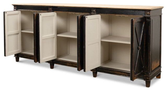 Marksman Extra Wide Sideboard Antique Ebony - Farmhouse - Buffets And ...