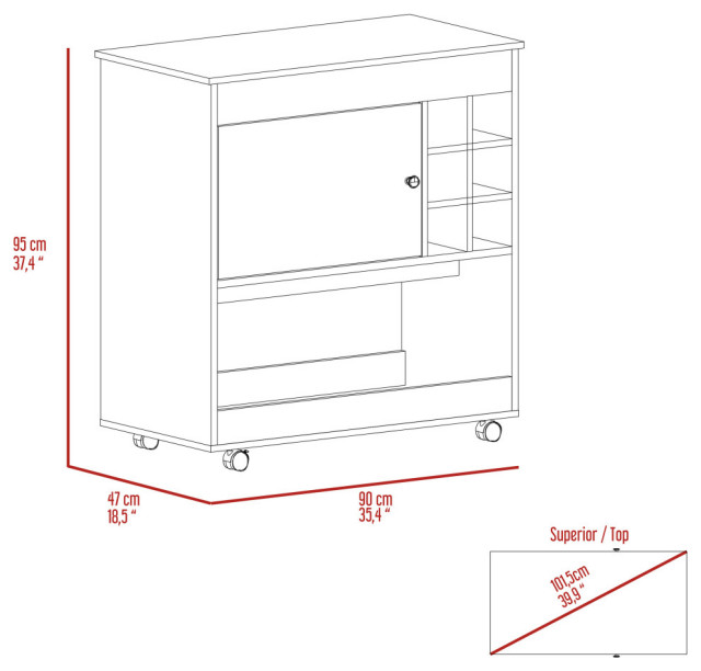 Lotus Bar Cart - Transitional - Bar Carts - by DEPOT ESHOP LLC | Houzz
