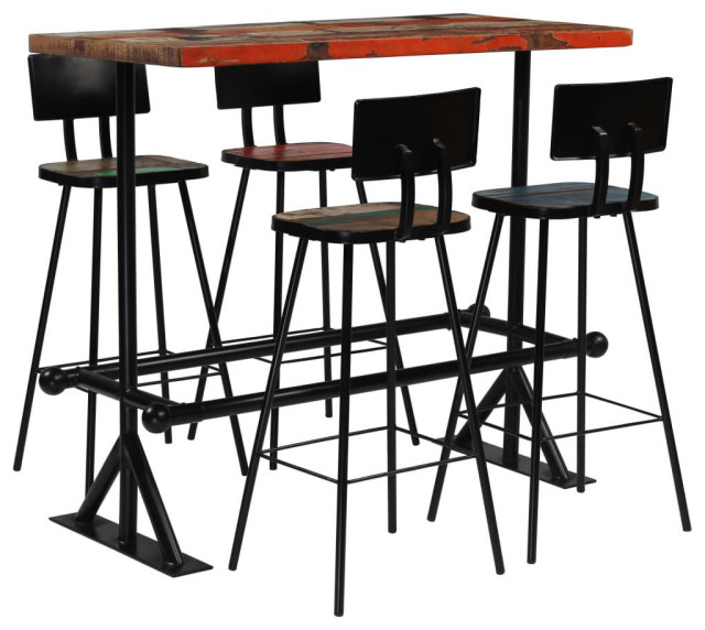 Wooden Bar Set 5 pc - Industrial - Indoor Pub And Bistro Sets - by ...