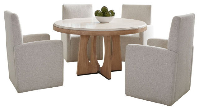 Parker House Escape - Dining 54" Round Table with 4 caster chairs ...