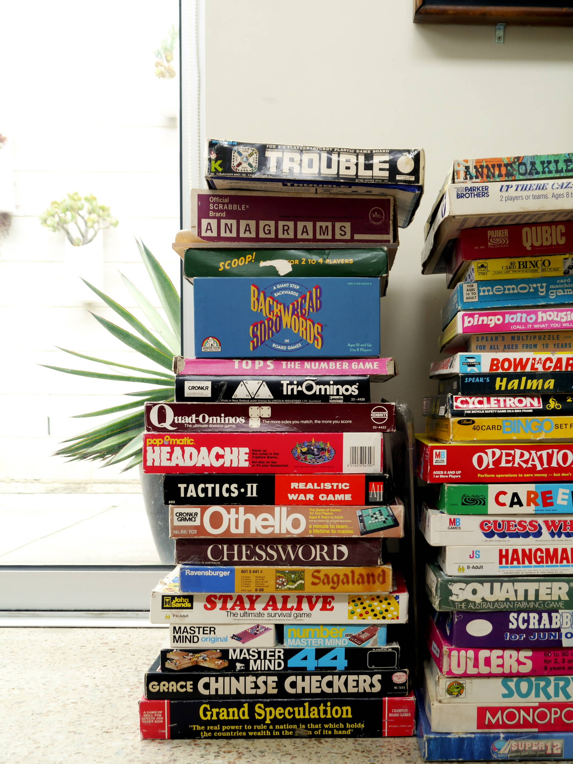 Stack Of Vintage Board Games Milton Bradley Company Small World Board