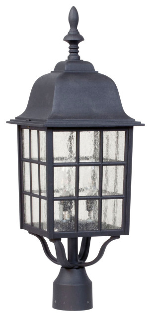 Craftmade Z575-TB 3 Light Post Mount Grid Cage Textured Matte Black ...