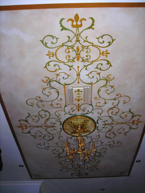 Murals, Stencil, Ceiling Designs - Traditional - Los Angeles - by Faux ...