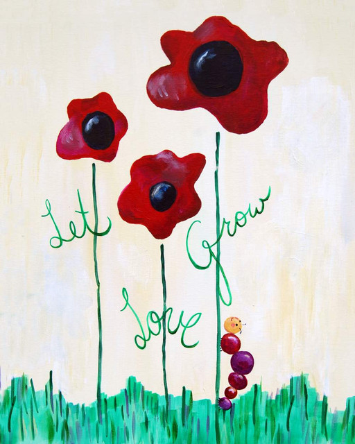 Let Love Grow Art Print - Contemporary - Kids Wall Decor - by Cici Art ...
