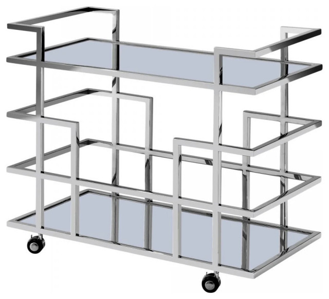 Libby Stainless Steel Wine Rack - Contemporary - Wine And Bar Cabinets ...