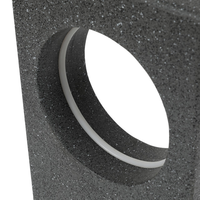 Cement 28.5in.H LED Solar Garden Statue - Contemporary - Path Lights ...