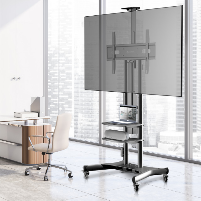 ONKRON Mobile TV Stand with Lift Motorized TV Stand 50" - 86" up to 200 ...