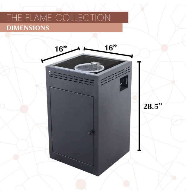 Flame 40,000 BTU Column Fire Pit - Transitional - Fire Pits - by Almo ...