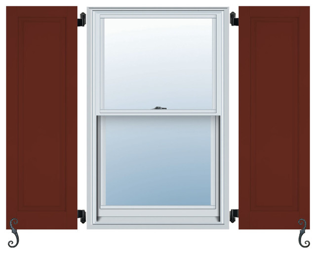 12"W Classic Single Panel, Raised Panel Shutters, 48" Height - Exterior ...