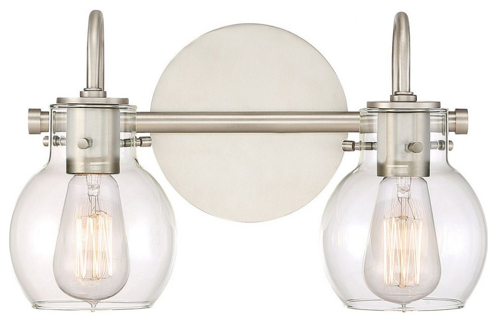 2 Light Bathroom Lighting Vanity Fixture Polished Chrome Finish-Antique ...