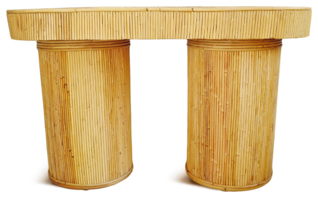 Deco Rattan Stick Console Table - Tropical - Console Tables - by Design ...