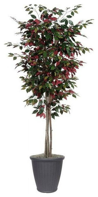 Vickerman TDX0370-RB 7' Artificial Deluxe Tree Brown Round Plastic ...