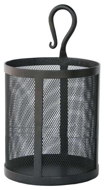 Uniflame Black Wrought Iron Fatwood Holder with Hook Handle ...