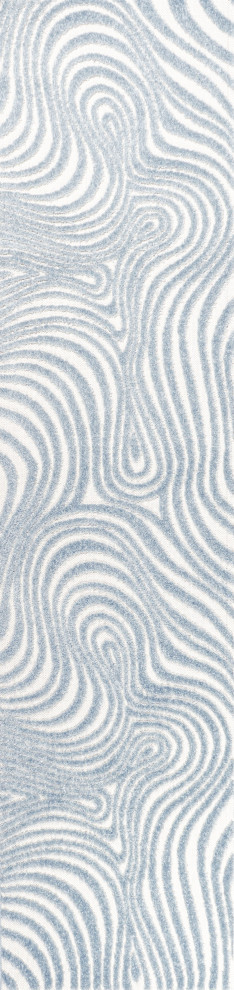 Maribo High-Low Abstract Groovy Striped Indoor/Outdoor Rug, 2 X 8 ...