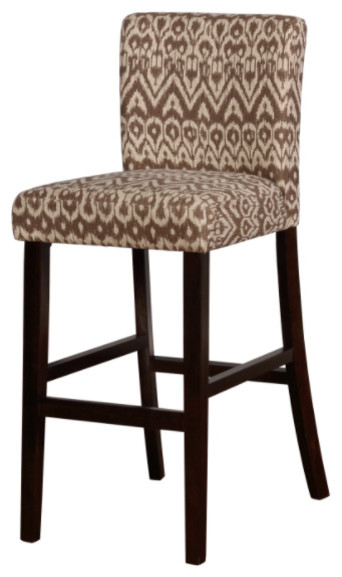 Miller Ikat Coconut Stool, Bar Height - Transitional - Bar Stools And ...