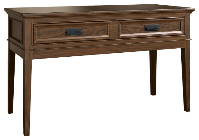 Traditional Console Table, Rubberwood Frame With Crown Molded Top & 2 ...