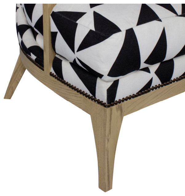 Triangle Pattern Upholstery Fluted Back Chair, Andrew Martin Ava ...