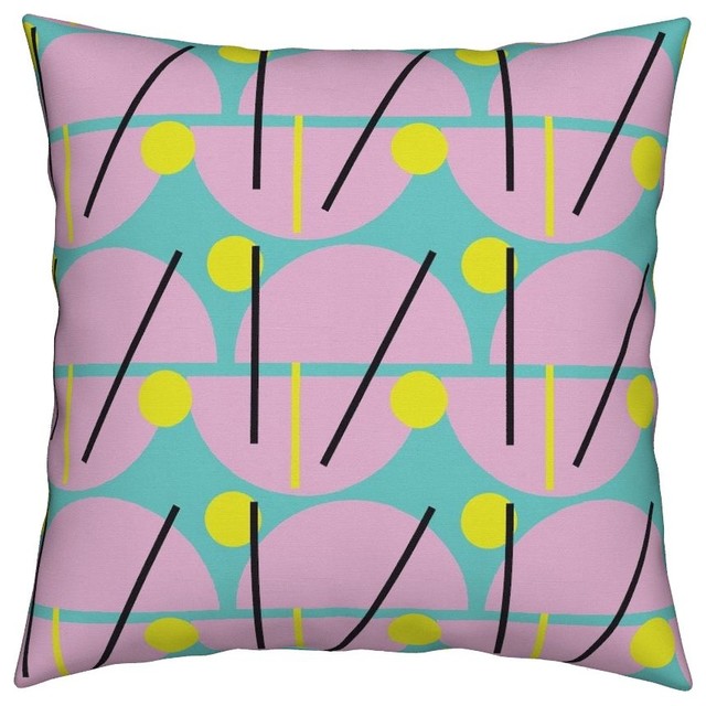 Postmodern Memphis Milano Mid-Century Mod Throw Pillow - Contemporary ...